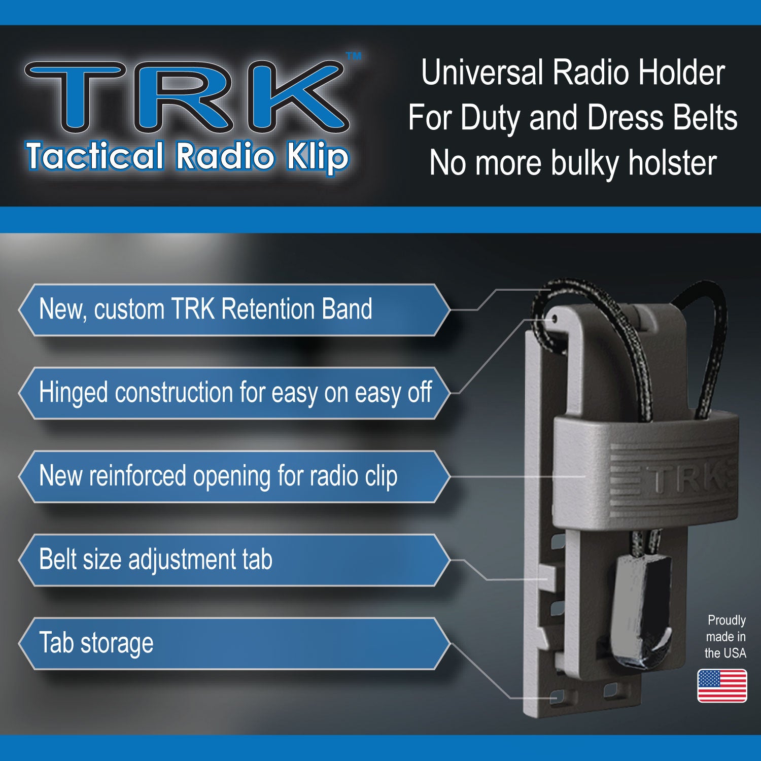 Shop Tactical Radio Klip Compact Holder for Uniform & Dress Belts ...